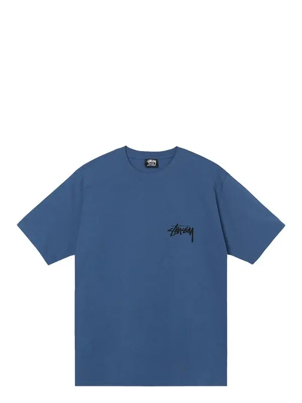 StÜssy Burning Stock Tee 'midnight - Blue