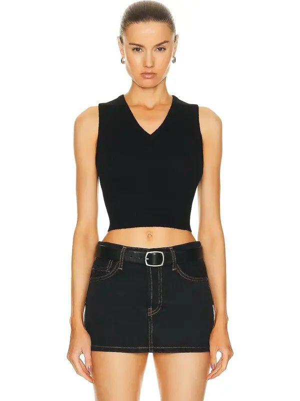 Eterne Lenny Cashmere Sweater Vest - Black
