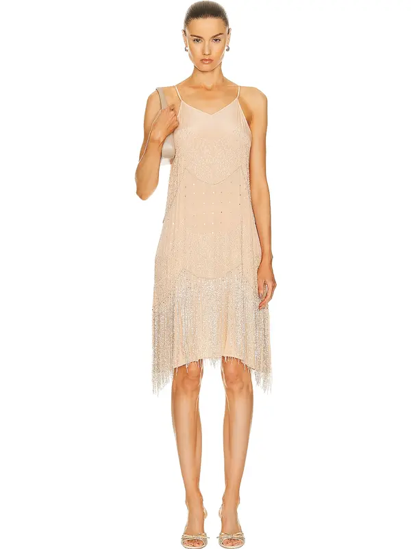 BODE Beaded Shakey Dress - Blush