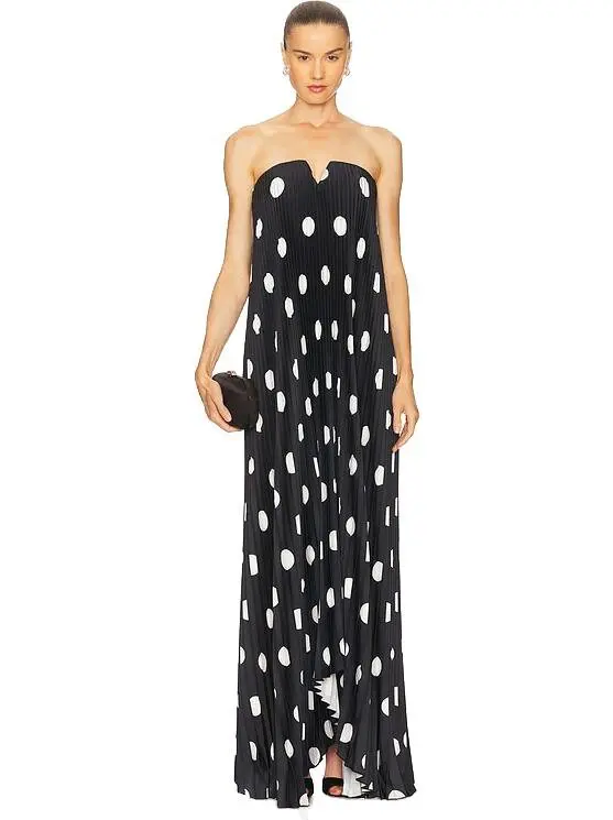 L'IDEE Black Tie Gown - Polka Noir