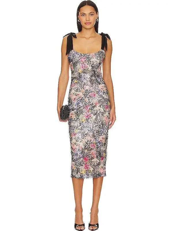 Amanda Uprichard Lusana Midi Dress - Night Garden