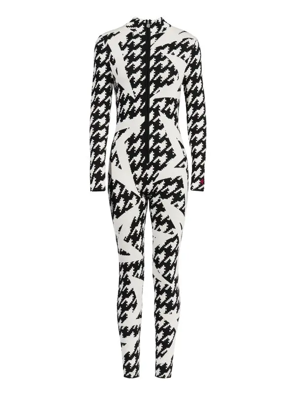 Perfect Moment Houndstooth Merino Wool Jumpsuit - Black-white-houndstooth-starlight