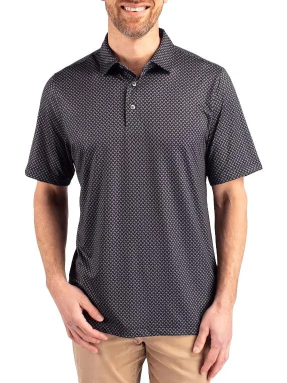 Cutter & Buck Geo Pattern Performance Polo - Black