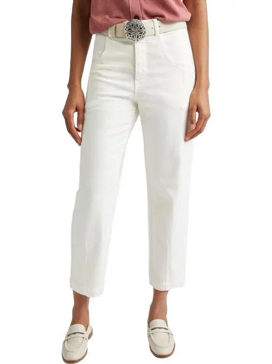Eleventy Straight Leg Bull Pants - White
