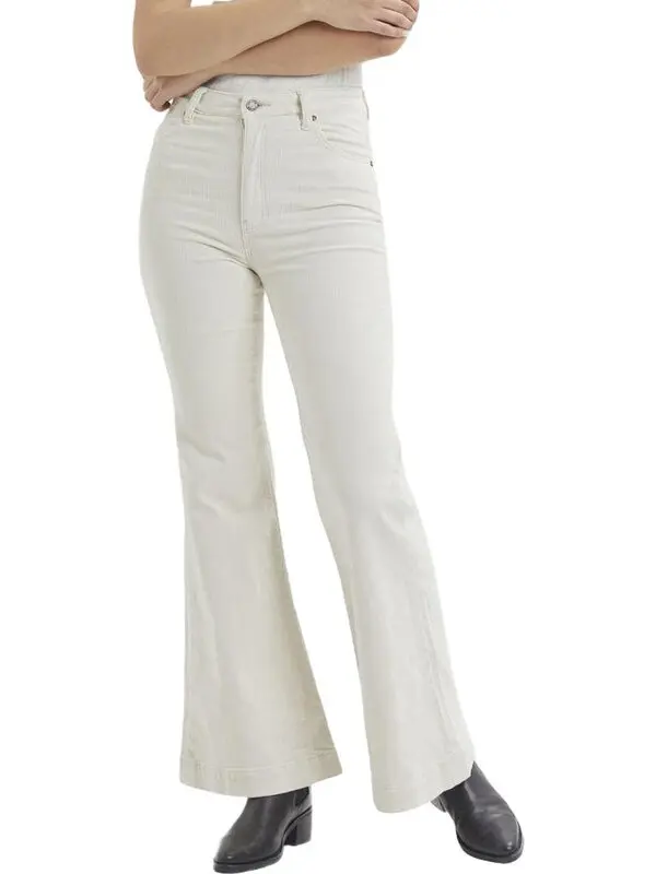 ROLLA’S Rolla's Eastcoast Flare Leg Corduroy Trousers - Vanilla Cord