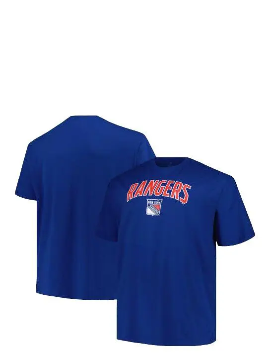 Profile New York Rangers Big & Tall Arch Over Logo T-shirt - Blue