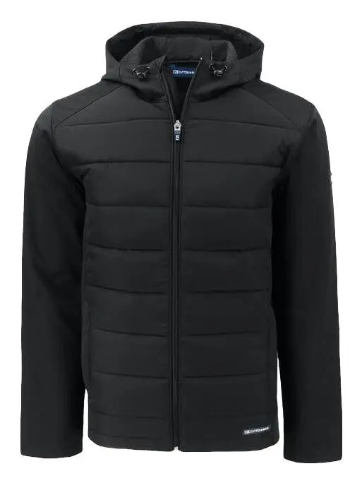 Cutter & Buck Evoke Hybrid Softshell Hooded Jacket - Black