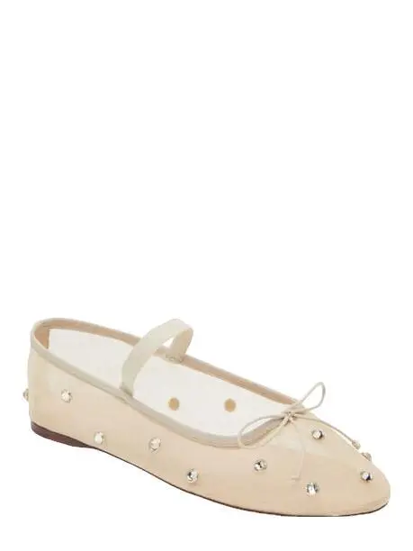 LOEFFLER RANDALL Leonie Crystal Embellished Ballet Flat - Carcl