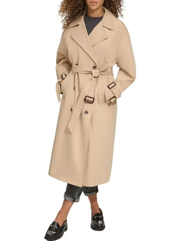 LEVI'S Belted Long Trench Coat - Khaki