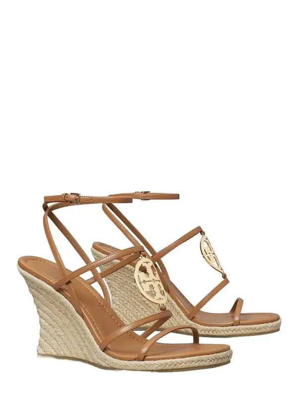 Tory Burch Miller Capri Espadrille Wedge - Caramel Corn/gold
