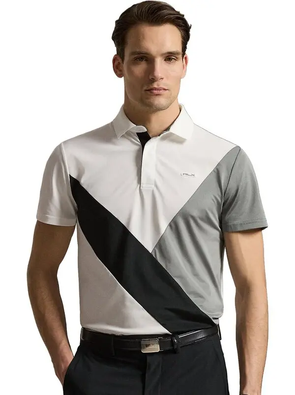 Ralph Lauren Tailored Fit Performance Polo Shirt - Peak Grey Multi