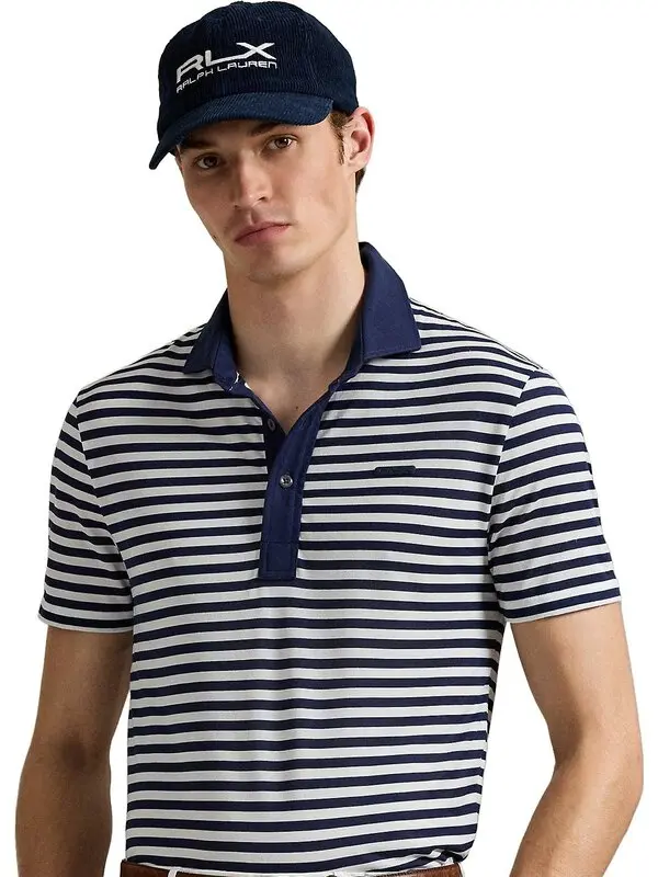 Ralph Lauren Tailored Fit Performance Polo Shirt - Refined Navy/ceramic White