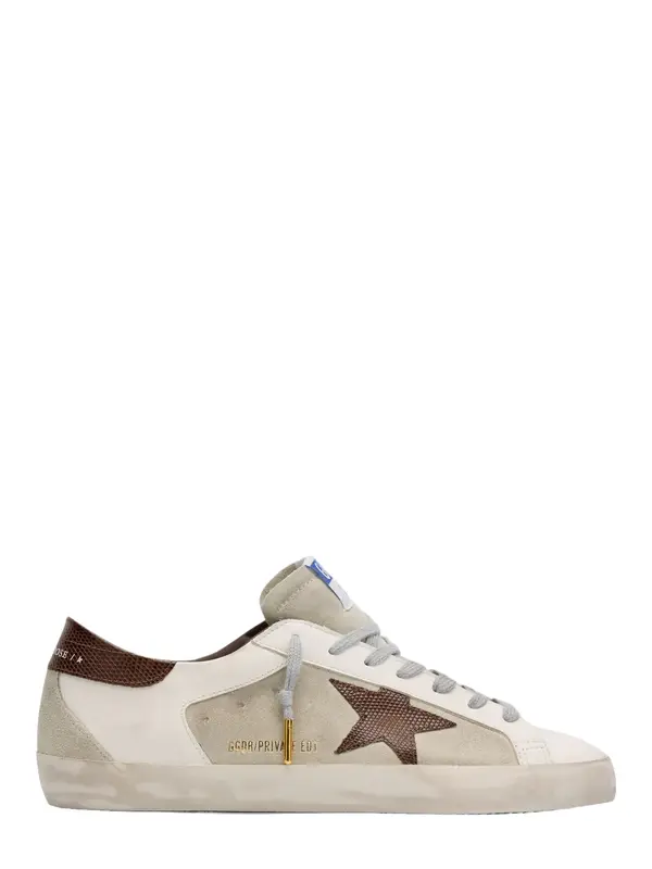 Golden Goose Super-star Low-top Sneakers - Ice/burgundy