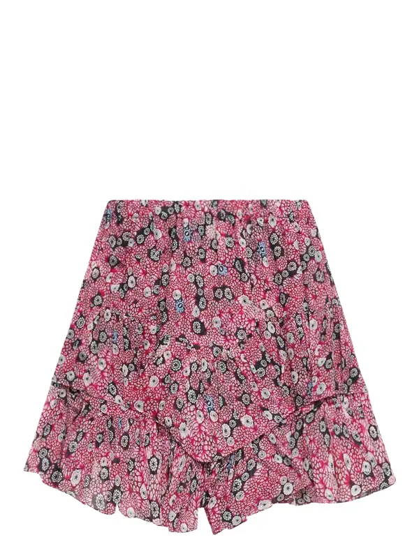 MARANT ETOILE Jocadia Printed Shorts - Raspberry/black