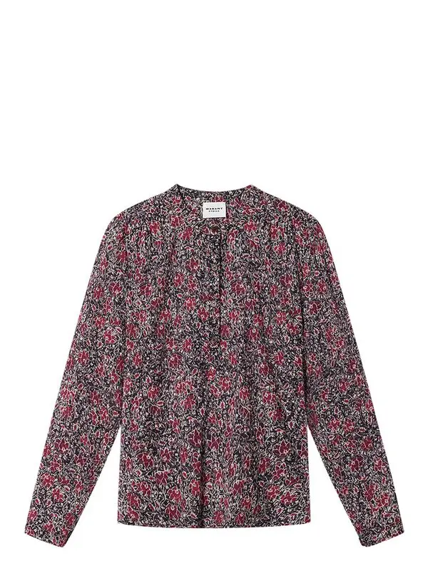 MARANT ETOILE Maria Floral Print Blouse - Crushed Berry