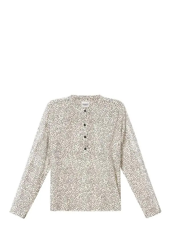 MARANT ETOILE Maria Floral Print Blouse - Ecru/black