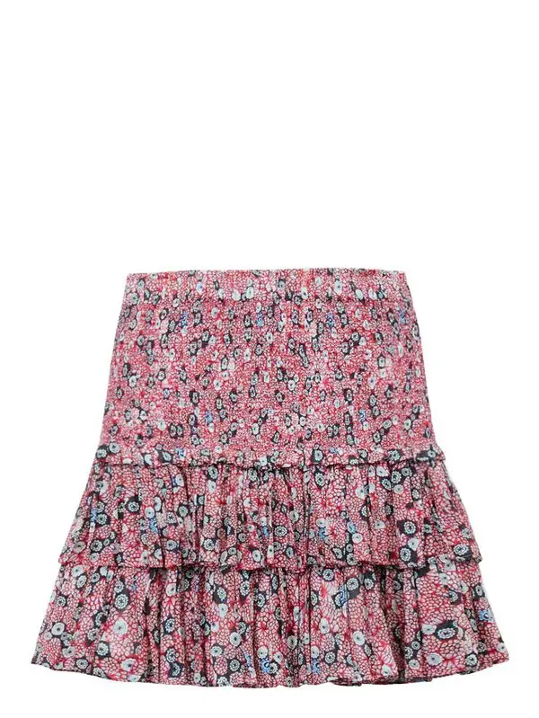 MARANT ETOILE Naomi Mini Skirt - Raspberry/black