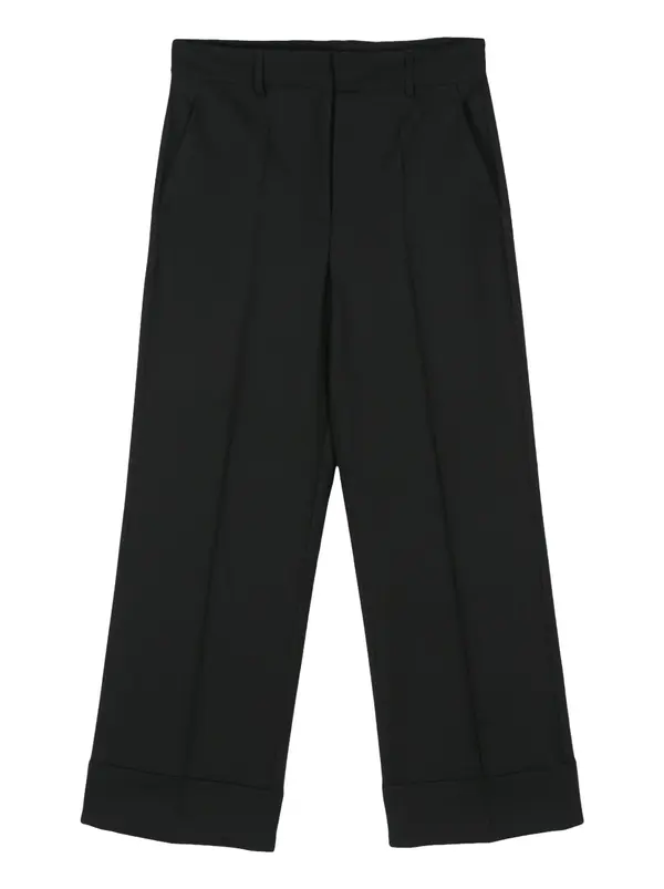 Incotex Wide-leg Tailored Trousers - Black