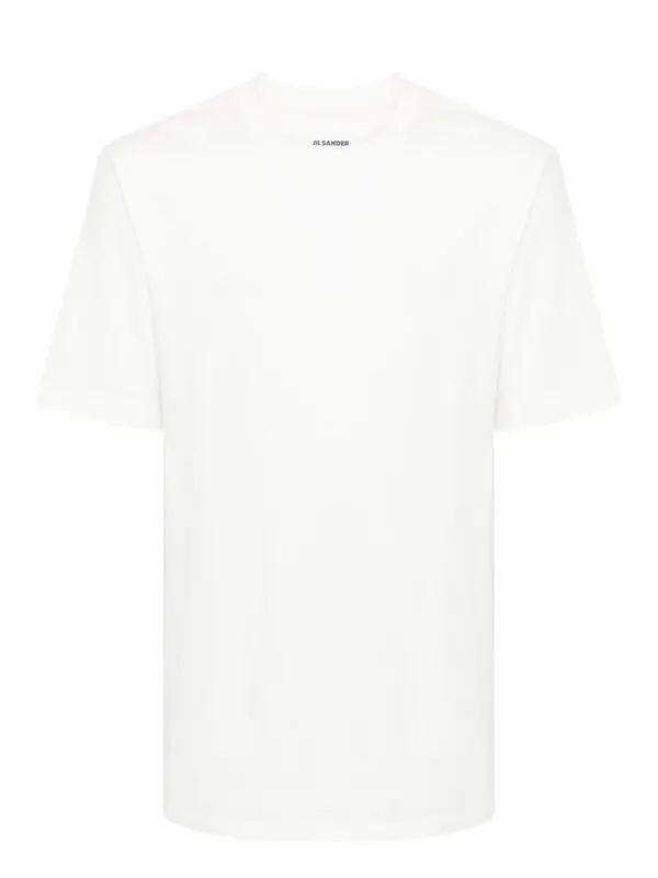 JIL SANDER Logo-print Cotton T-shirt - Neutrals