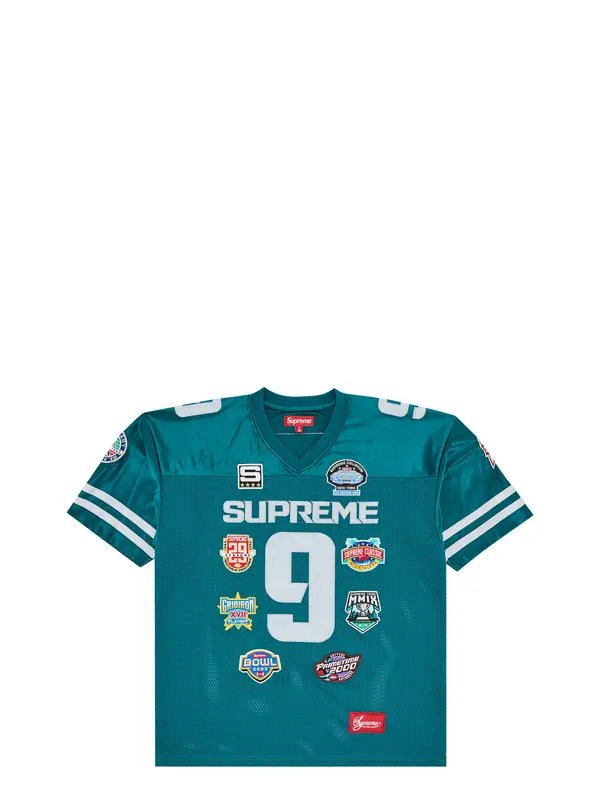Supreme Championships Embroidered Football Jersey - Teal