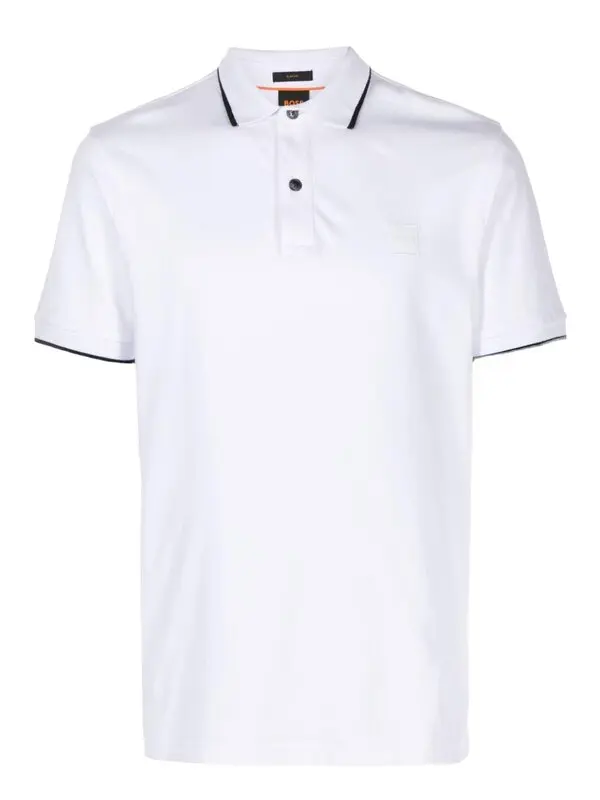 BOSS Piqué Polo Shirt - White