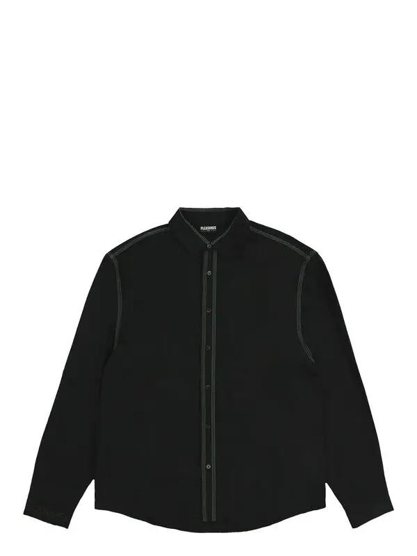 PLEASURES Life Button-down Shirt - Black