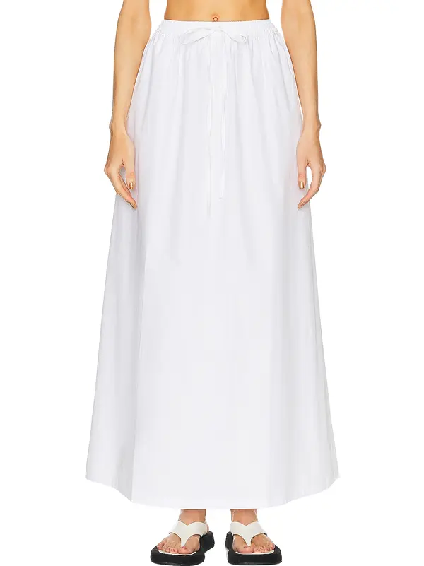 AEXAE Utility Maxi Skirt - White