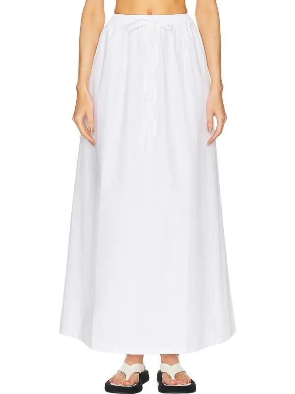 AEXAE Utility Maxi Skirt - White