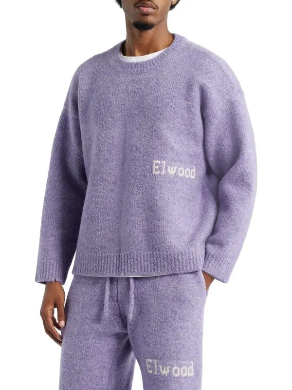 ELWOOD Oversize Crewneck Sweater - Lavender