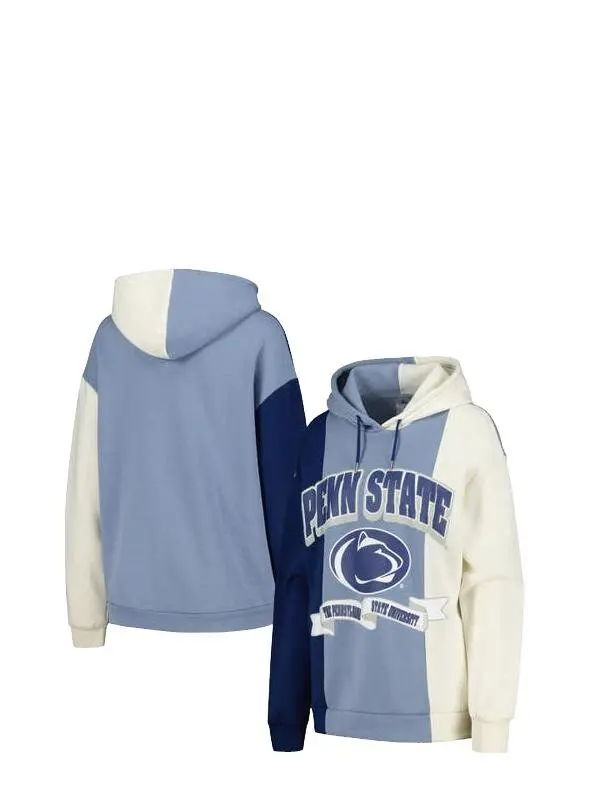 GAMEDAY COUTURE Penn State Nittany Lions Hall Of Fame Colorblock Hoodie - Navy