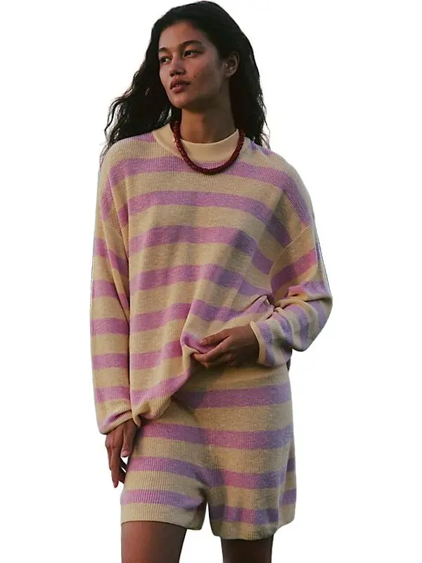 Free People Striped Knit Sweater Set - Sweetish Combo