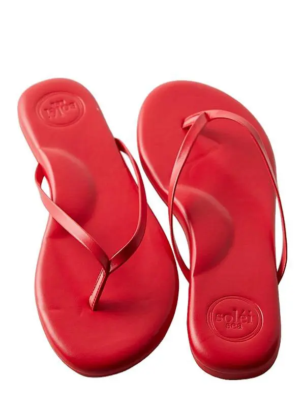 SOLEI SEA Around Town Flip Flops - Cherry
