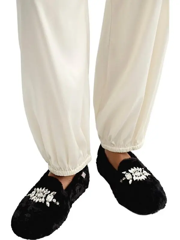 Free People Slumber Party Loafer Slippers - Black