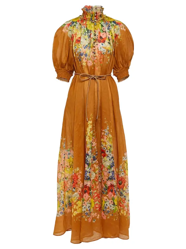 Zimmermann Alight Floral Maxi Dress - Orange