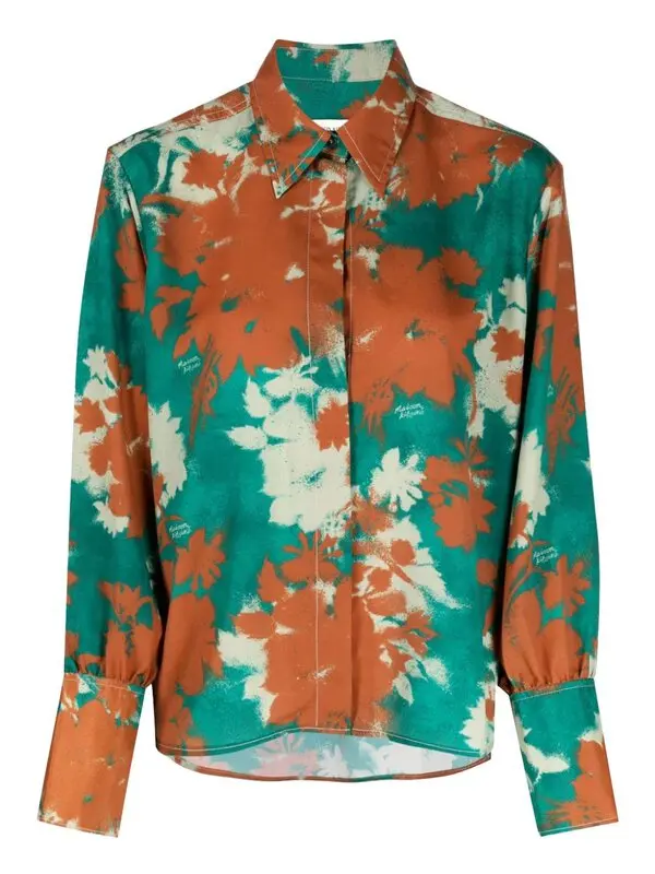 Maison Kitsuné Floral-print Shirt - Multicolour