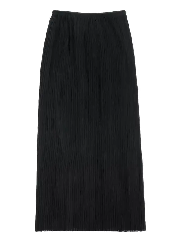 MAISON MARGIELA Pleated Maxi Skirt - Black