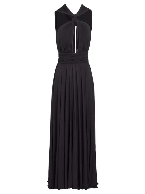 Giambattista Valli Laced Knot-detail Maxi Dress - Black
