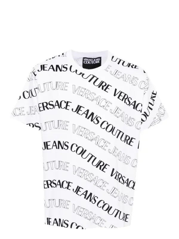 Versace Logo-print Cotton T-shirt - White