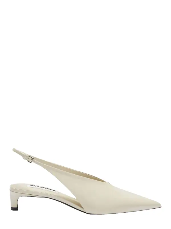 JIL SANDER Pointed-toe Slingback Pumps - Neutrals