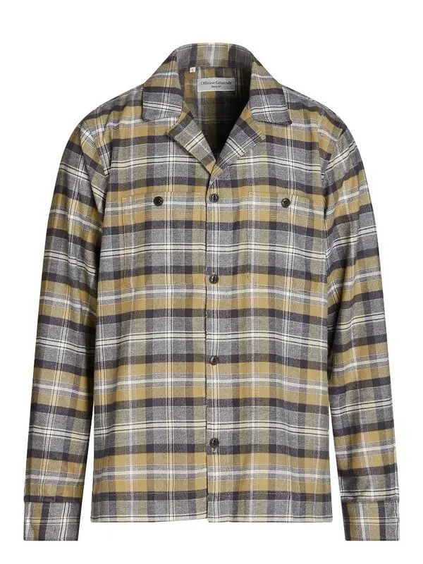 Officine Générale Jude Checked Cottonflannel Shirt - Gray