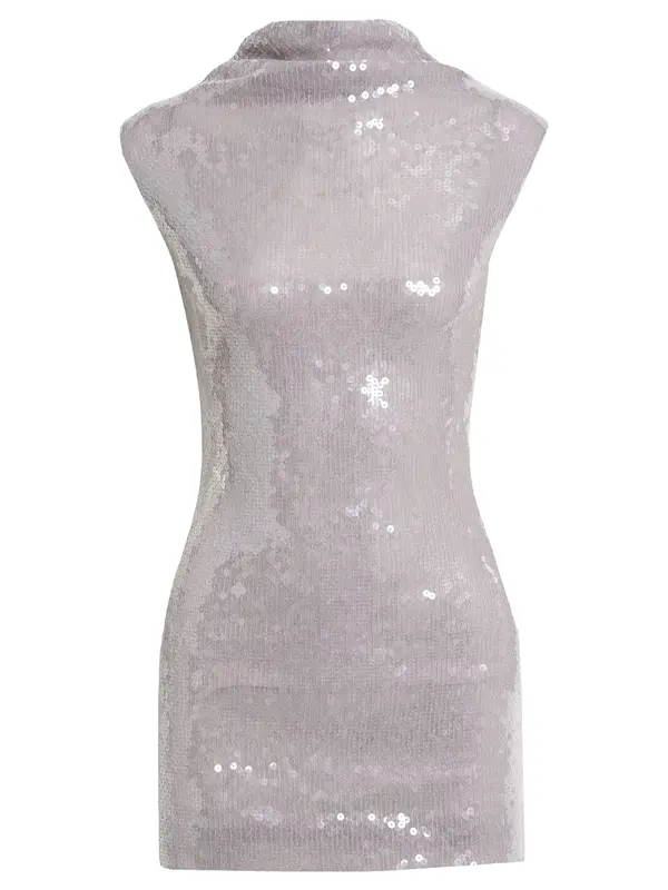 16Arlington Luna Sequined Stretchtulle Mini Dress - Lilac