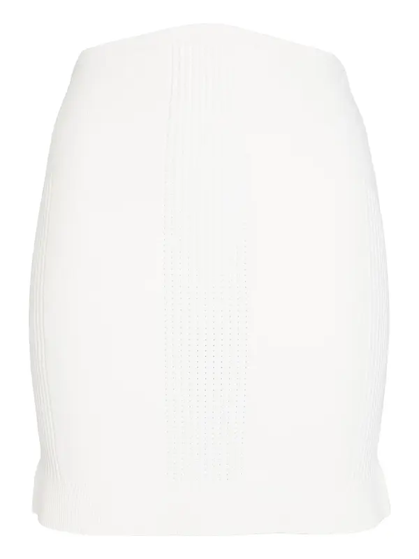 Herve Leger Pointelle-knit Mini Skirt - Ivory