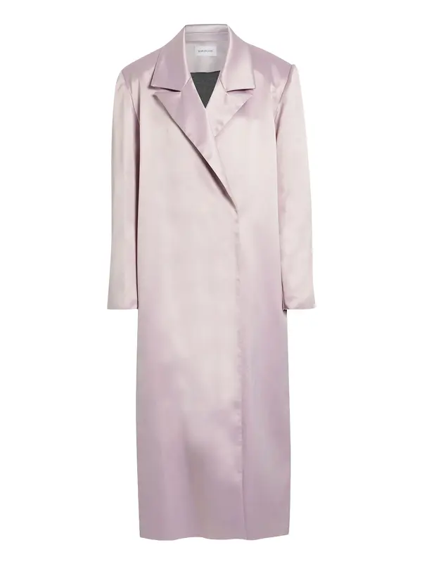 16Arlington Willis Feather-trimmed Coat - Lilac