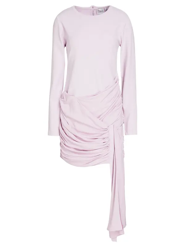 Herve Leger Draped Ruched Jersey Mini Dress - Lilac