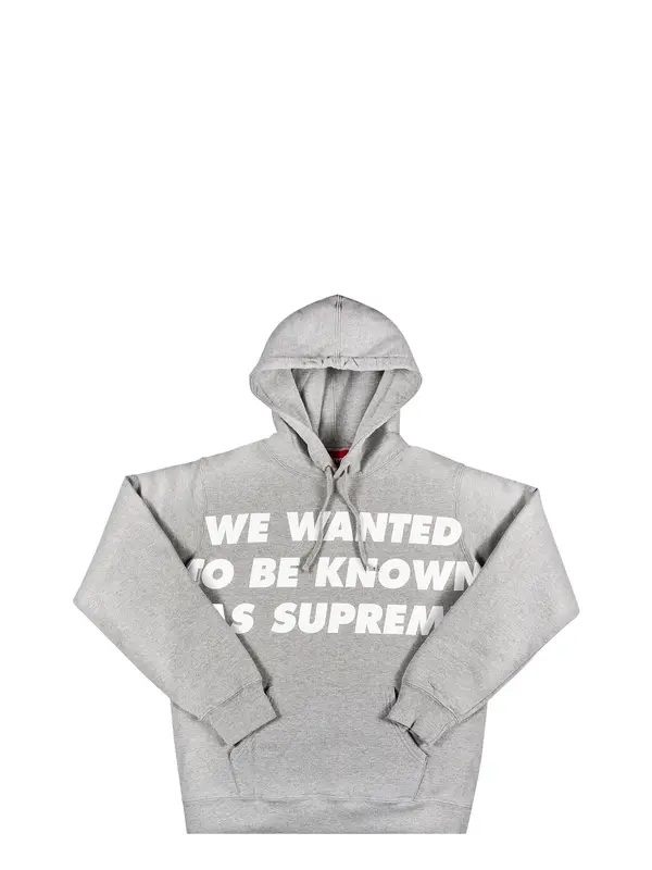Supreme Known As Hooded Sweatshirt - Grey