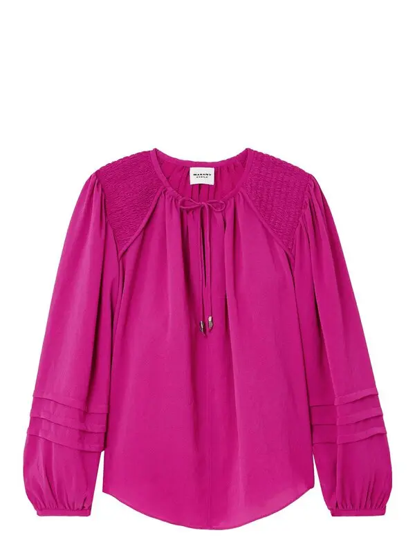 MARANT ETOILE Lamaya Crepe Blouse - Pink