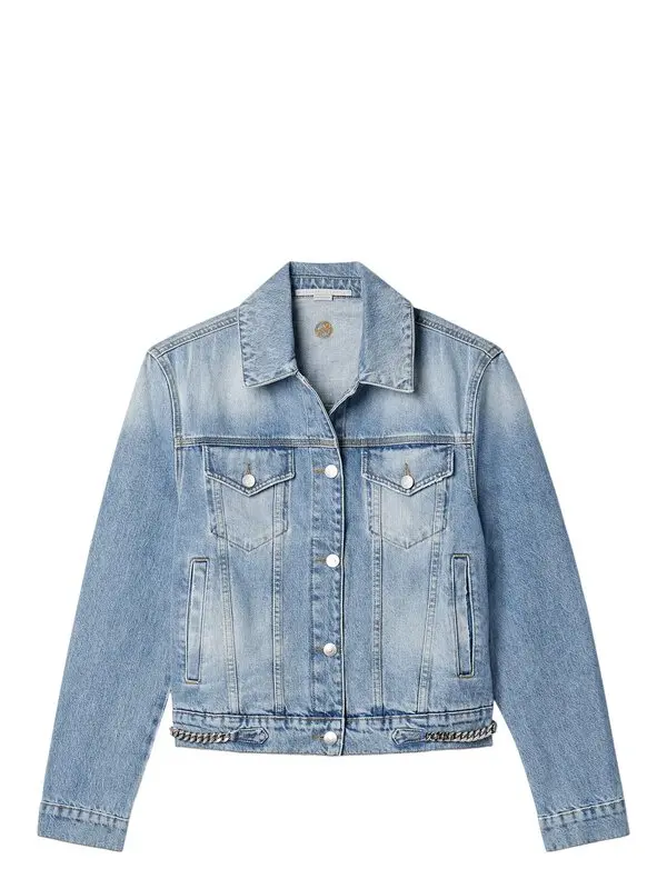 Stella McCartney Iconic Chain-embellished Denim Jacket - Blue