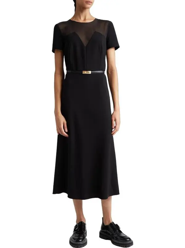 Max Mara Asturie Belted Midi Dress - Black