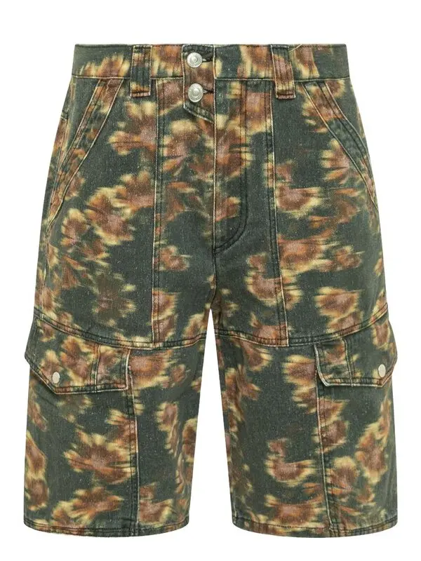 Isabel Marant Jemuel Patterned Shorts - Green