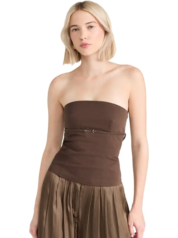 Lioness Allure Strapless Top - Chocolate